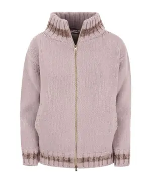 Herno Striped Knitted Zip-up Cardigan - No