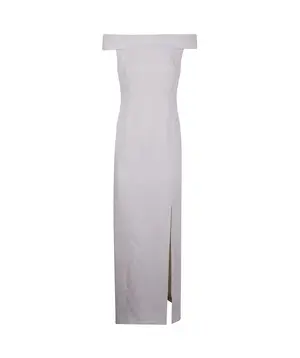 Ralph Lauren Off-the-shoulder Maxi Dress - Gray
