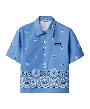 Miu Miu Bandana Print Short-sleeved Shirt