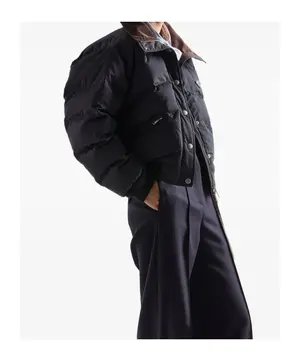 Prada Cropped Compact Poplin Down Jacket