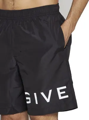 Givenchy Logo Printed Swim Shorts