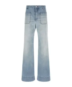 Victoria Beckham Contrast Stitching Pants For Women