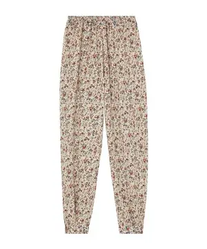 Loro Piana Floral Print Puffed Leg Trousers
