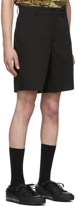 Givenchy Label Patch Chino Shorts - Black
