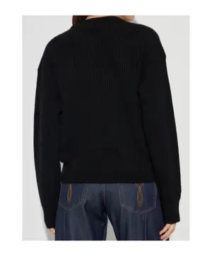 Versace Embellished Crew Neck Long Sleeve Sweater