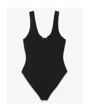 Saint Laurent Saharienne Braided Swimsuit