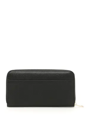 Dolce & Gabbana Dolce Gabbana Logo Plaque Zip-around Wallet - Black