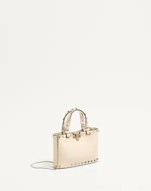 Valentino Garavani Rockstud Mini Shopping Bag - Light Ivory White