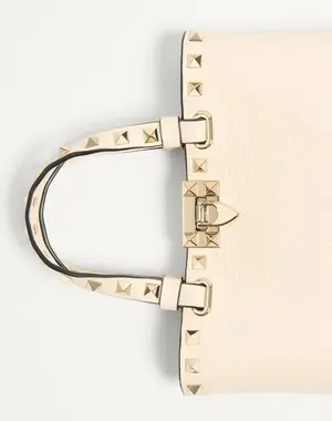 Valentino Garavani Rockstud Mini Shopping Bag - Light Ivory White