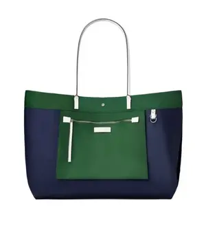 Tory Burch Ella Twist Logo Tote Bag - Basil
