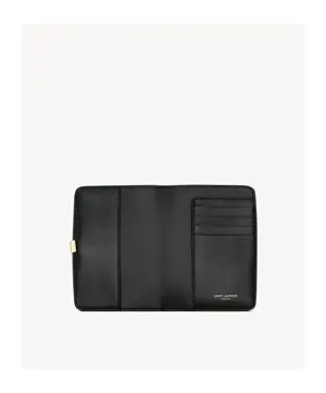 Saint Laurent Voltaire Passport Case - Black