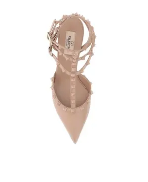Valentino Garavani Rockstud 70mm Leather Pumps - Nude