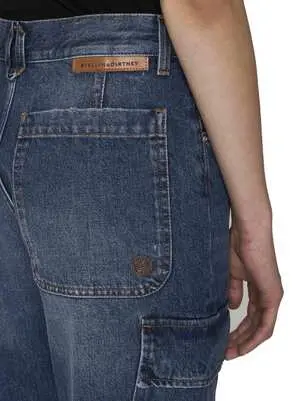 Stella McCartney High-waisted Cropped Leg Cargo Jeans