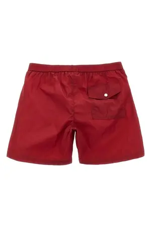 Moncler Elastic Waist Shorts - Red