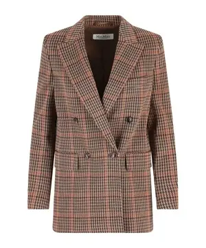Max Mara Guelfo Checked Blazer - Brown