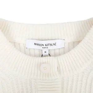 Maison Kitsuné Ribbed Knit Fox Head Cardigan