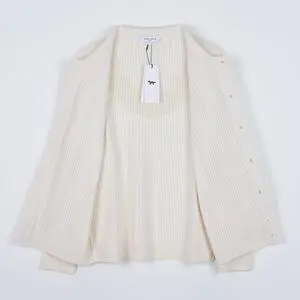Maison Kitsuné Ribbed Knit Fox Head Cardigan