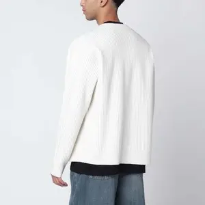 Maison Kitsuné Ribbed Knit Fox Head Cardigan