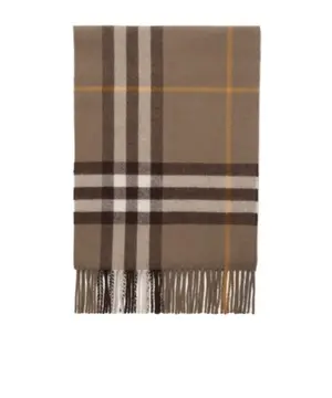 Burberry Checked Fringed-edge Scarf - Vole