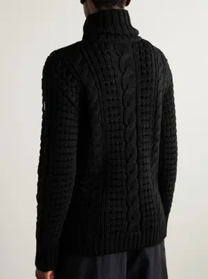 Moncler X Edward Enninful Cable Knit Turtleneck Jumper