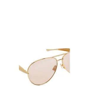 Bottega Veneta Aviator Frame Sunglasses - Nude