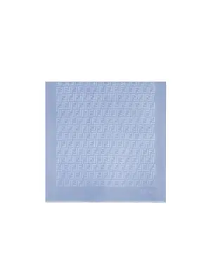 Fendi All-over Ff Motif Frayed-edge Scarf - Blue