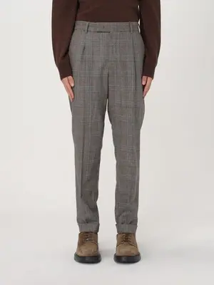 PT TORINO Tailored Checked Pleated Trousers