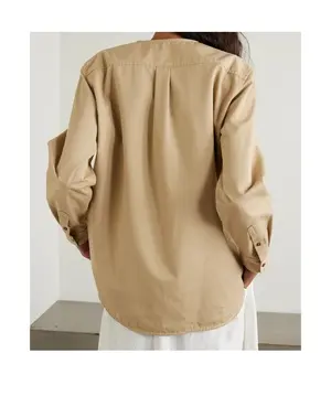 TOTEME Collarless Cotton Shirt