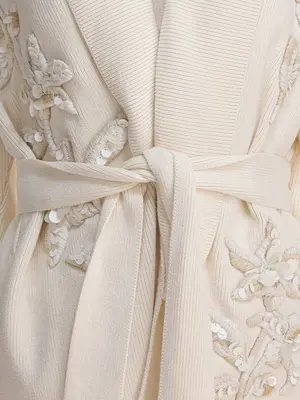GOLDEN GOOSE Embroidered Belted Cardigan