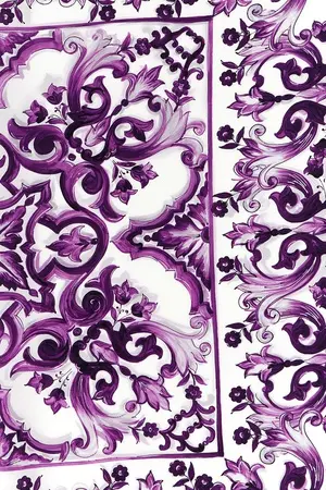 Dolce & Gabbana Dolce Gabbana Majolica-printed Finished Edge Scarf