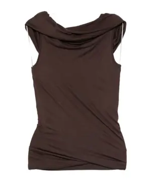 Rick Owens Cowl Neck Draped Top