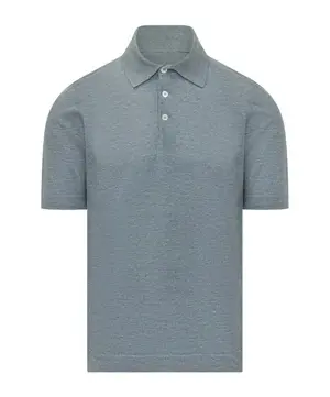 Brunello Cucinelli Textured Knit Polo Shirt