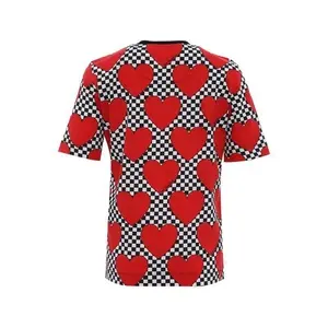 Moschino Checkered Love Print T-shirt