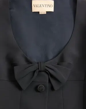 Valentino Garavani Crepe Couture Dress With Bow Detail