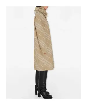 Burberry Reversible Check-printed Buttoned Car Coat