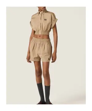 Miu Miu Poplin Shorts