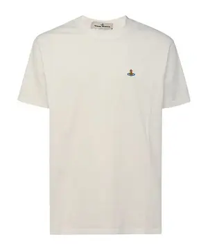 VIVIENNE WESTWOOD Logo Embroidered Crewneck T-shirt - No
