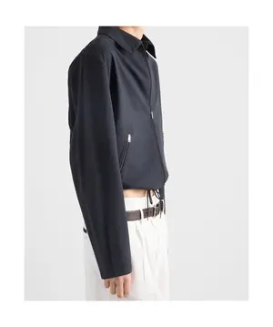 Prada Zip-up Blouson Jacket - Blue