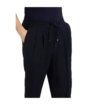 Brunello Cucinelli Elasticated Waistband Drawstring Pants - Midnight Blue