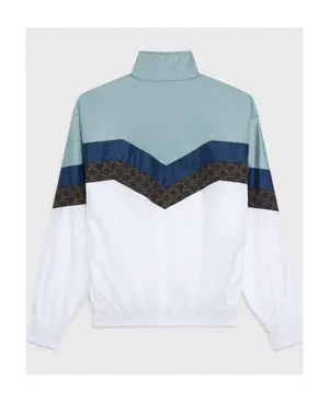 Celine Windbreaker With Monogram In Nylon - Optical White