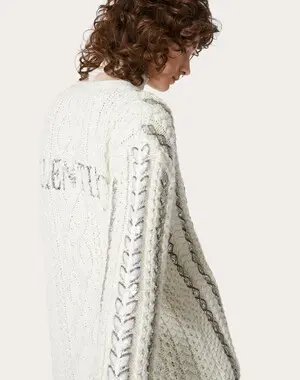 Valentino Garavani Sequin Embellished V-neck Button-up Cardigan