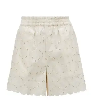 Moncler Broderie Anglaise Shorts - White