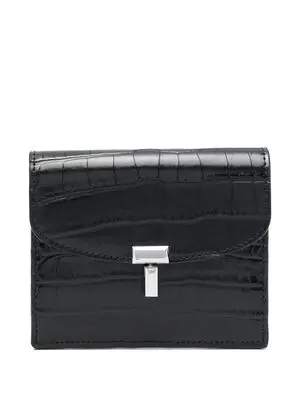 TOTEME T Lock Embossed Cardholder Wallet - Black