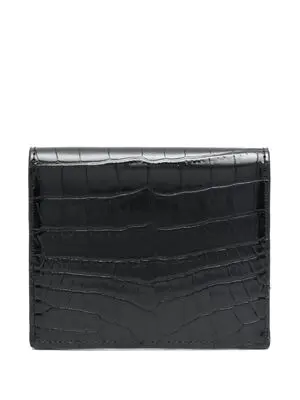 TOTEME T Lock Embossed Cardholder Wallet - Black