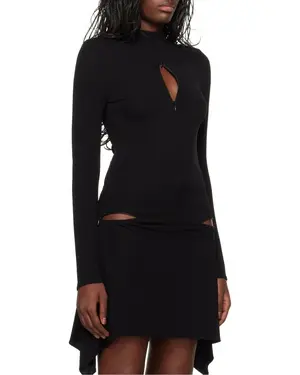 COURREGES Long-sleeved Jersey Bodysuit