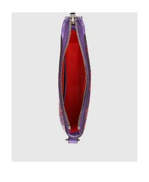 Gucci Printed Embossed Small Shoulder Bag - Purple