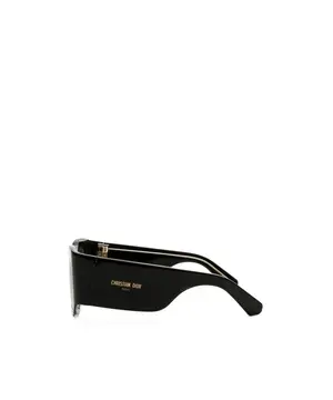 Dior Full Frame Sunglasses With Patterned Temples - Black
