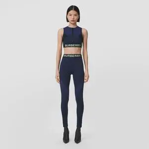 Burberry Tb Monogram Print Crewneck Cropped Top