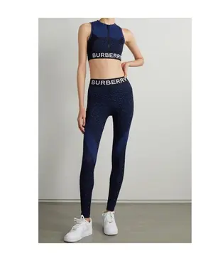 Burberry Tb Monogram Print Crewneck Cropped Top
