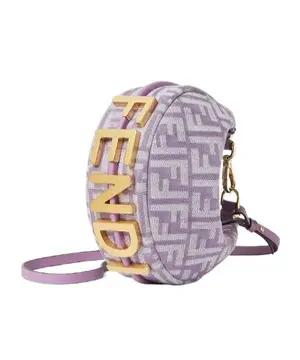 Fendi Mini Baguette Shoulder Bag - Purple